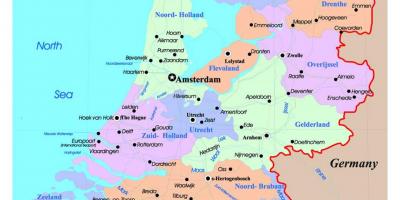 Paesi bassi - Olanda mappa - Mappe paesi Bassi - Olanda (paesi dell ...